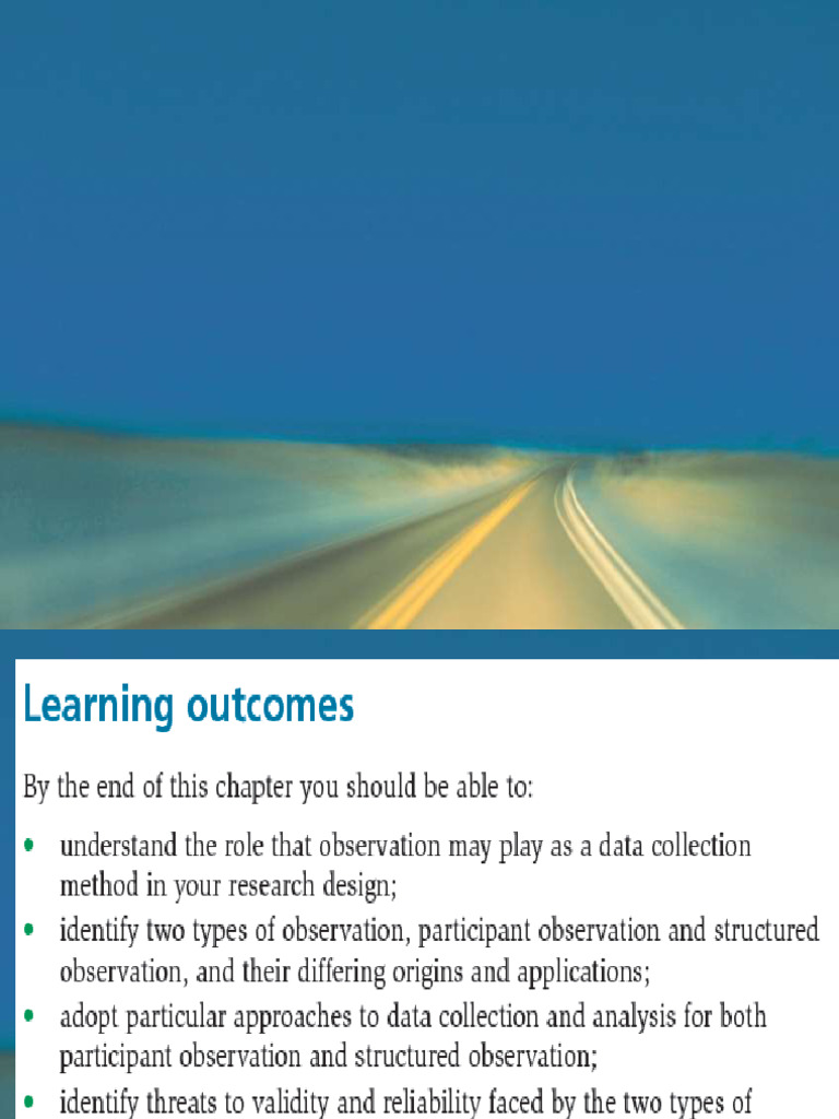 Primary Data Collection: Observation Methods | PDF | Methodology ...