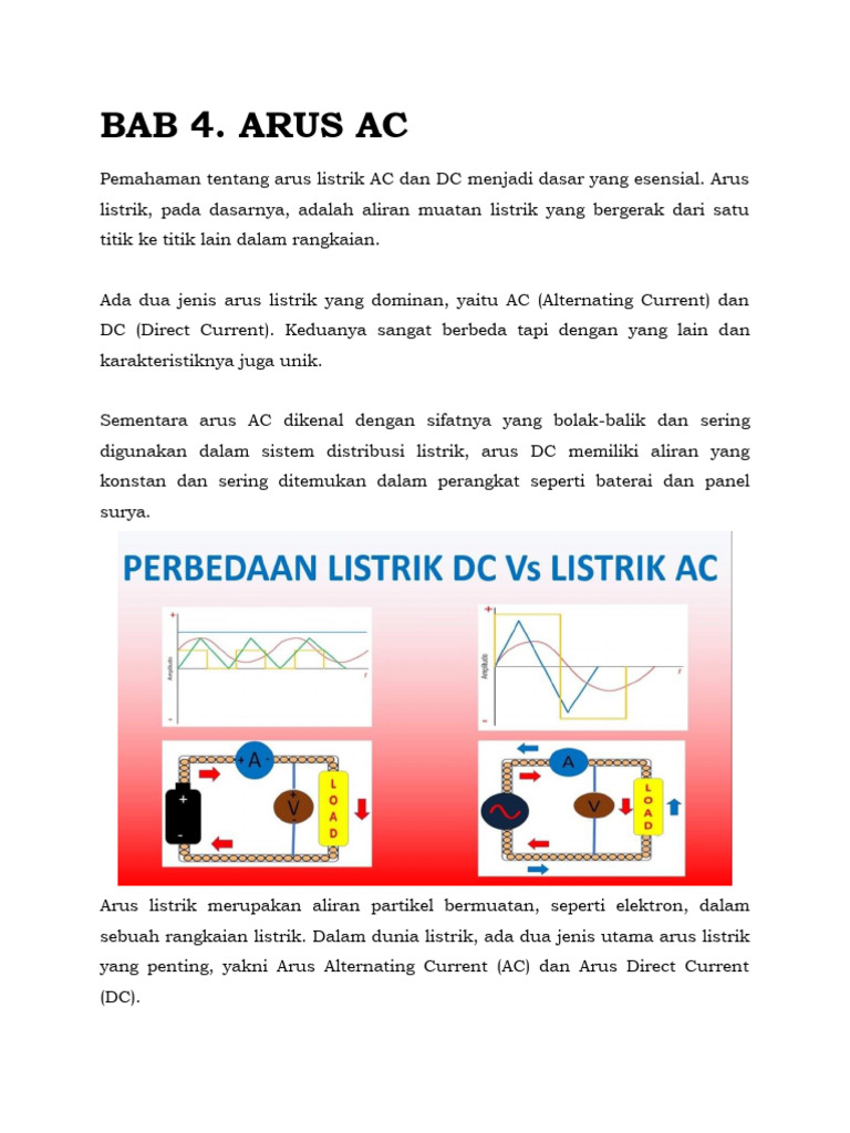 Perbandingan Arus AC dan DC dalam Listrik | PDF
