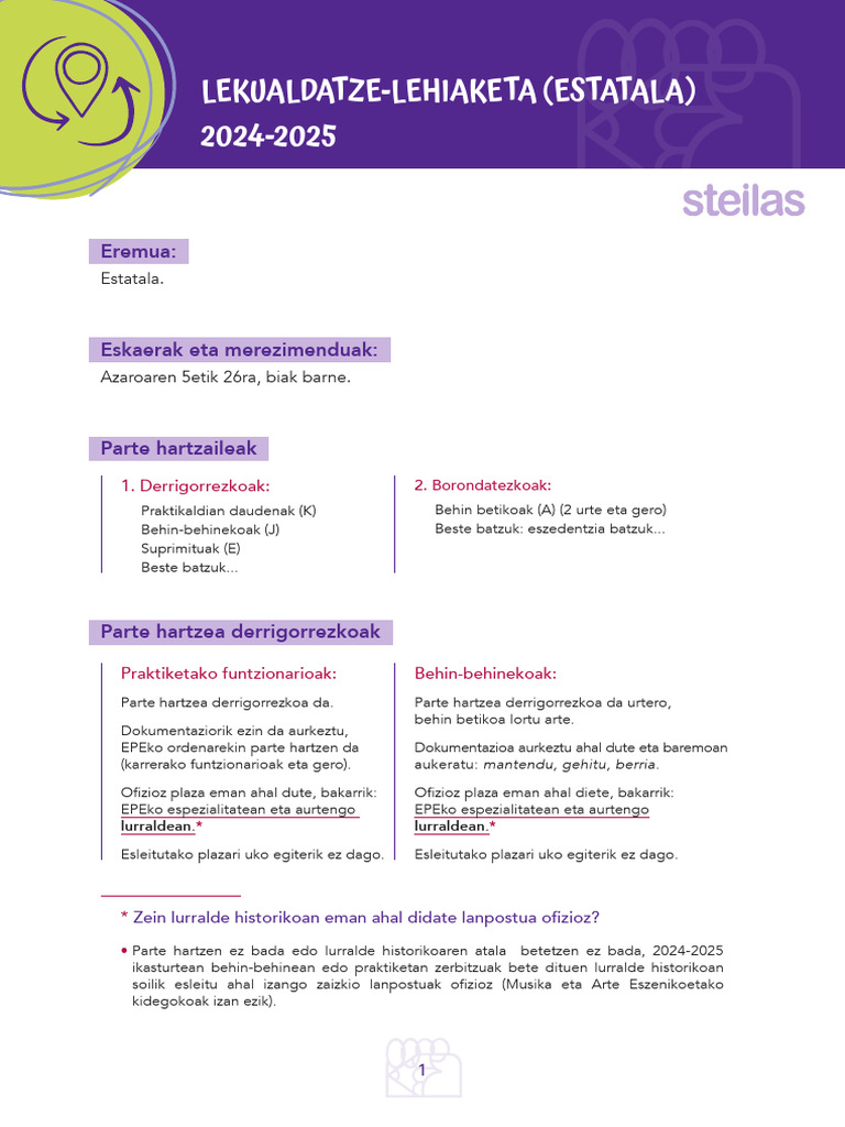 STEILAS Lekualdatze 202425 1 | PDF
