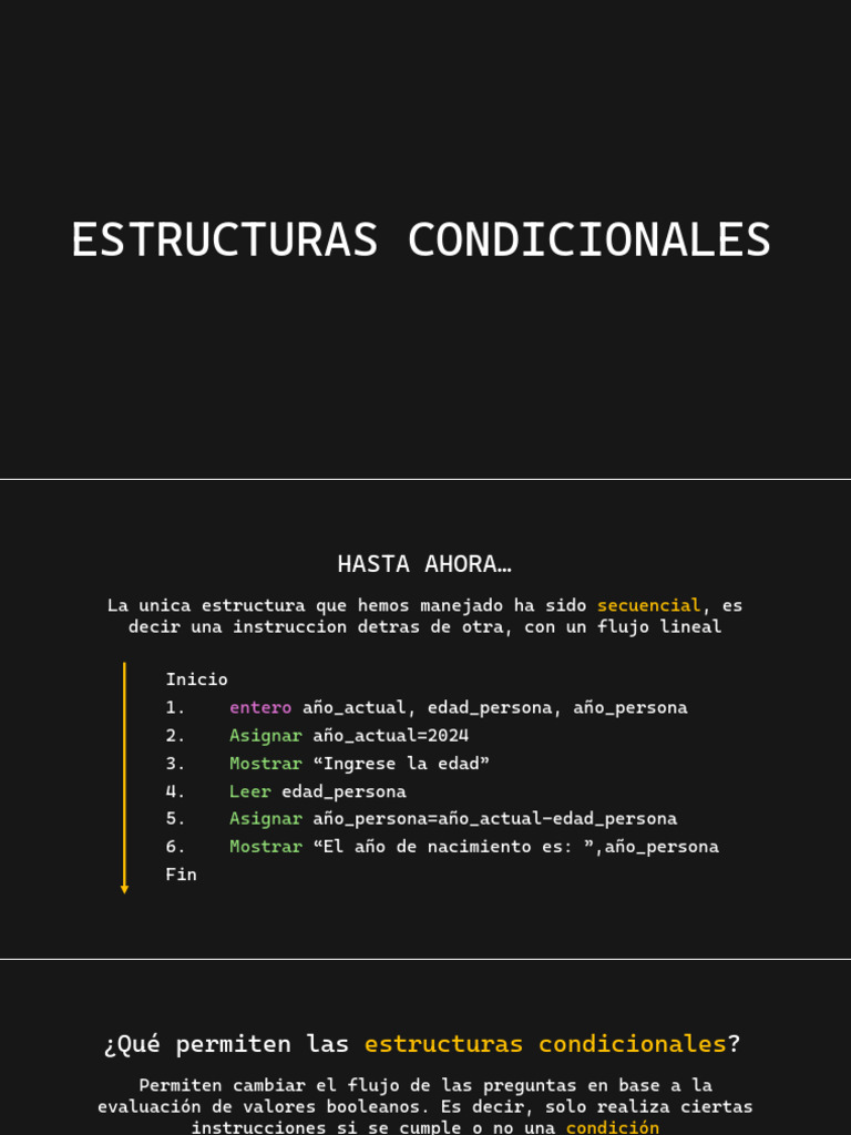 Introducción a Condicionales | PDF | Programación de computadoras ...
