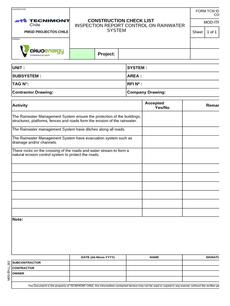 MOD-ITP-LL - 002 - Rainwater System | PDF | Environment | Drainage