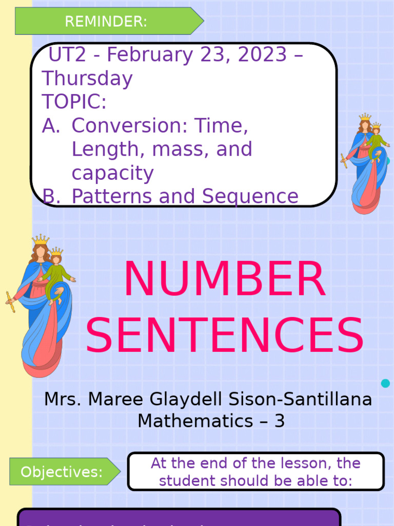 Number Sentences | PDF | Numbers | Multiplication