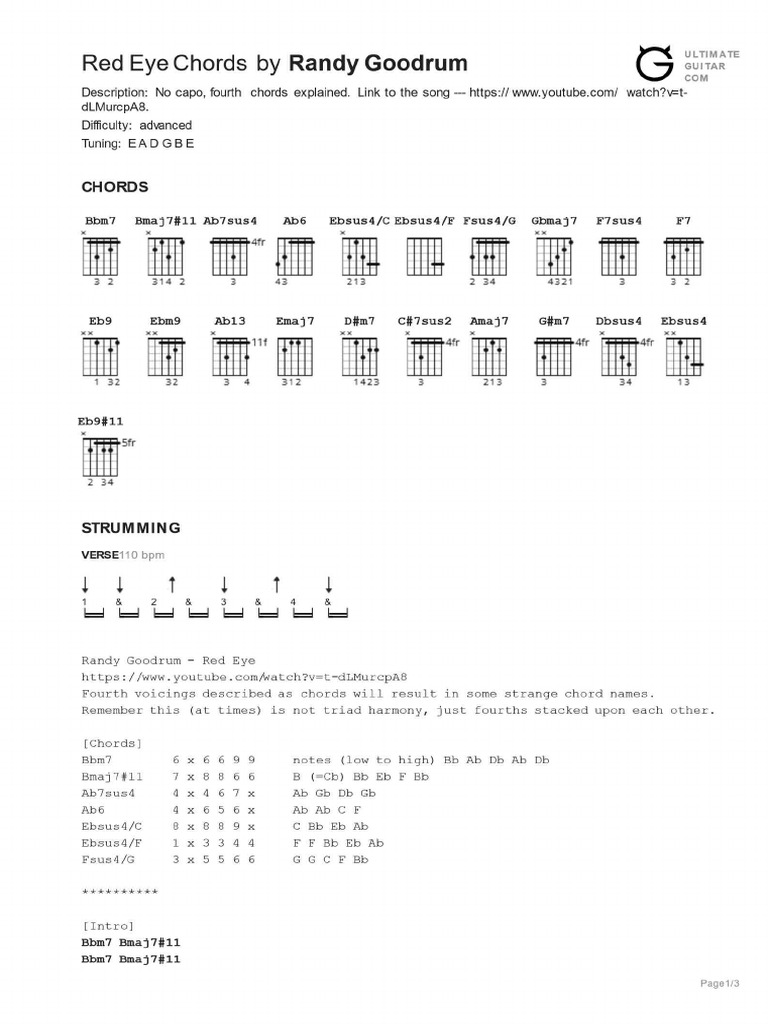 Randy Goodrum - Red Eye 20 Westcoast, Tab | PDF