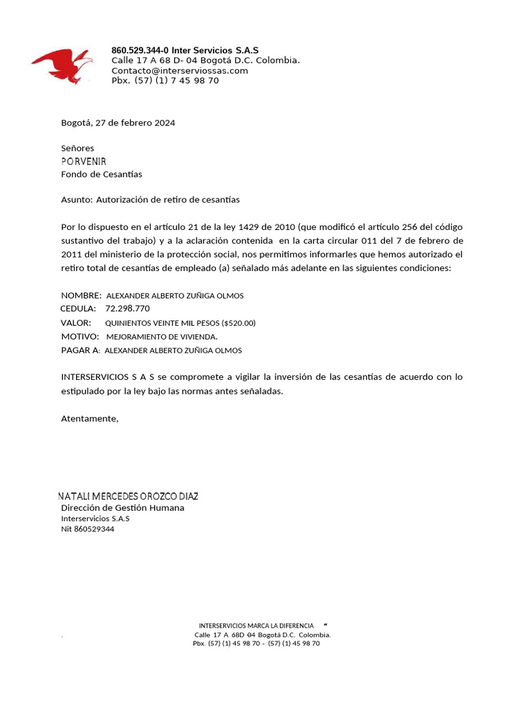 Alexander Zuñiga Conductor Cartagena | PDF