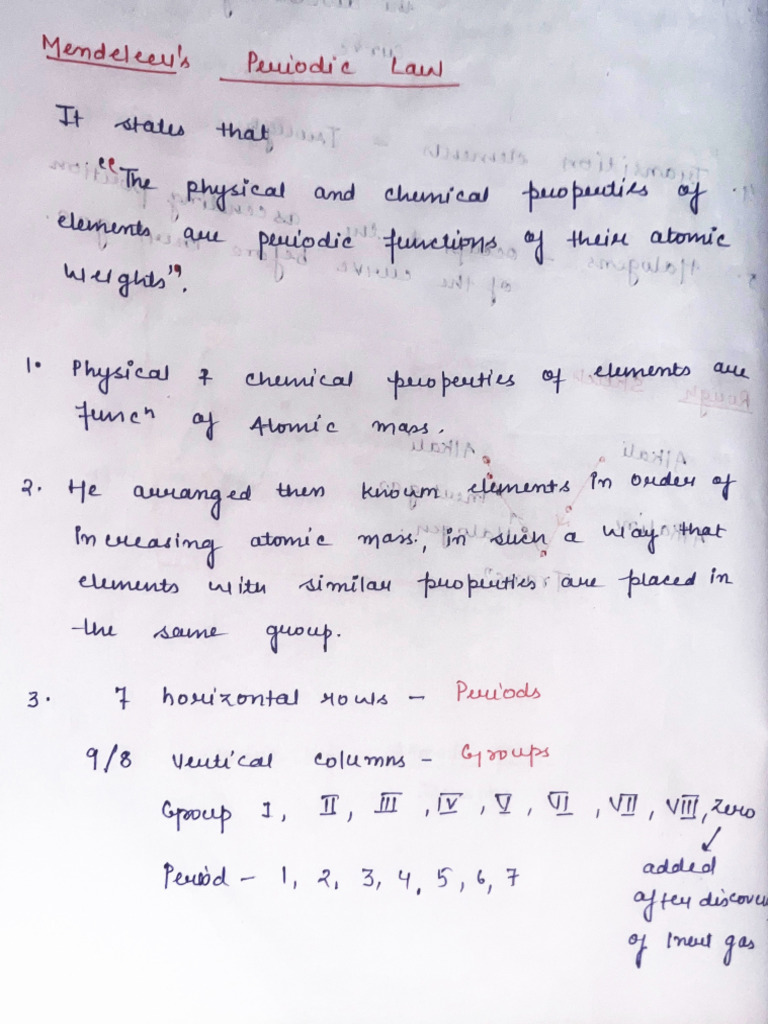 Mendeleev Periodic Law | PDF