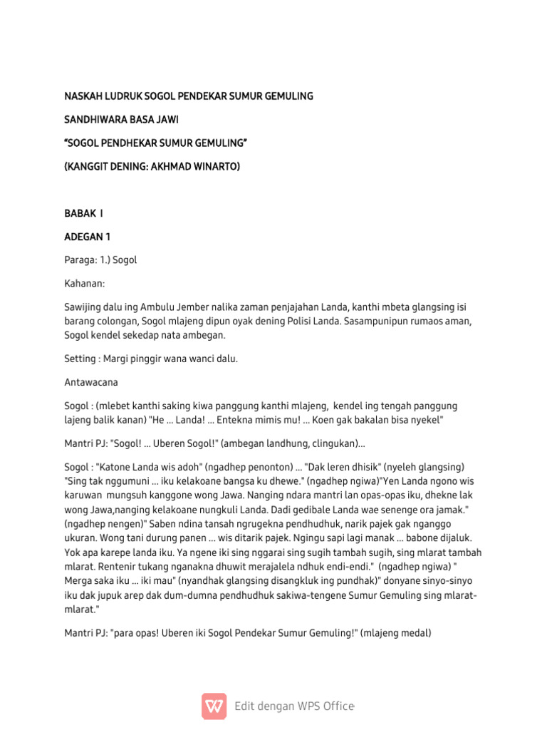 Naskah Ludruk S-Wps Office | PDF