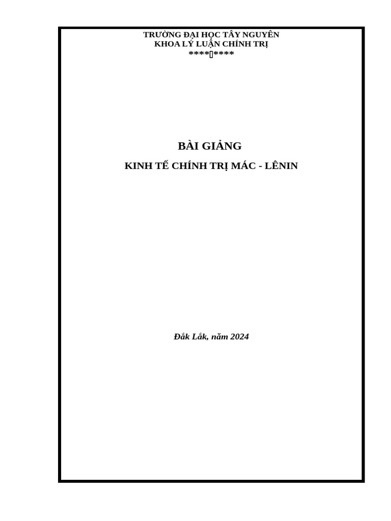 Bia Bai Giang KTCT Mác Lê Nin | PDF