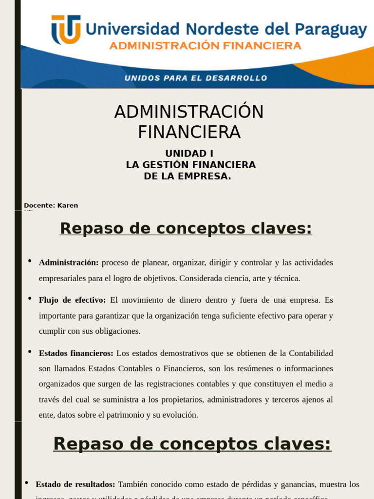 Unidad I. La Gestión Financiera en La Empresa | PDF | Business ...