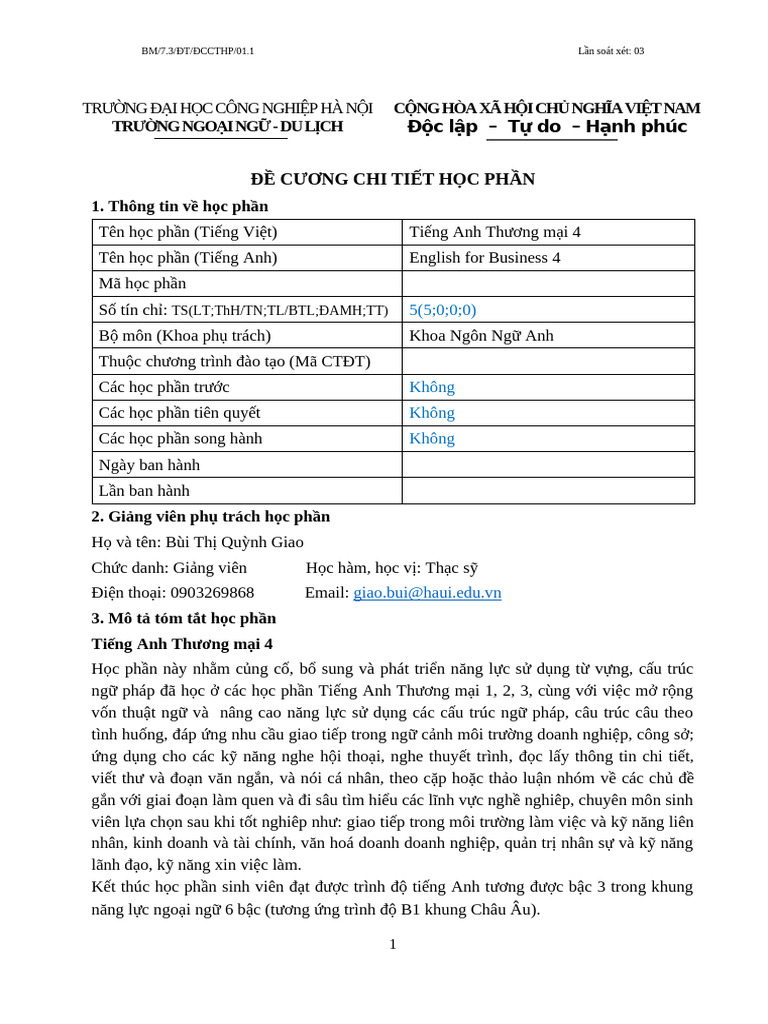 Draft 1.0 - DCCTHP - Tatm4 New | PDF