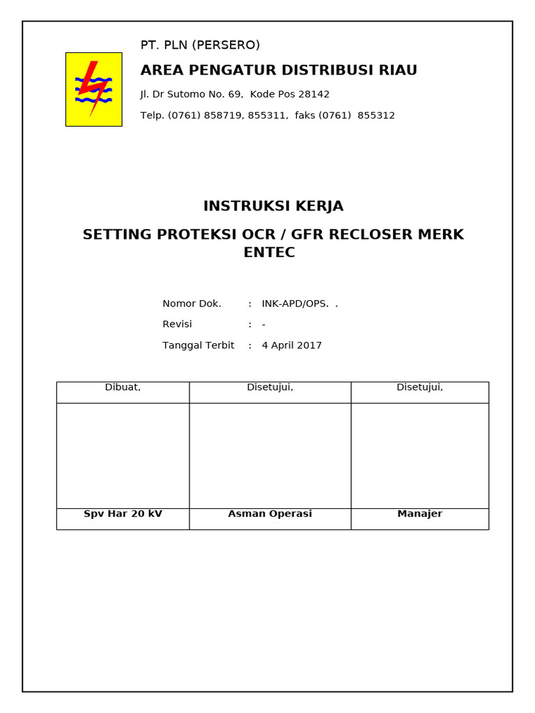 IK Setting Recloser ENTEC | PDF