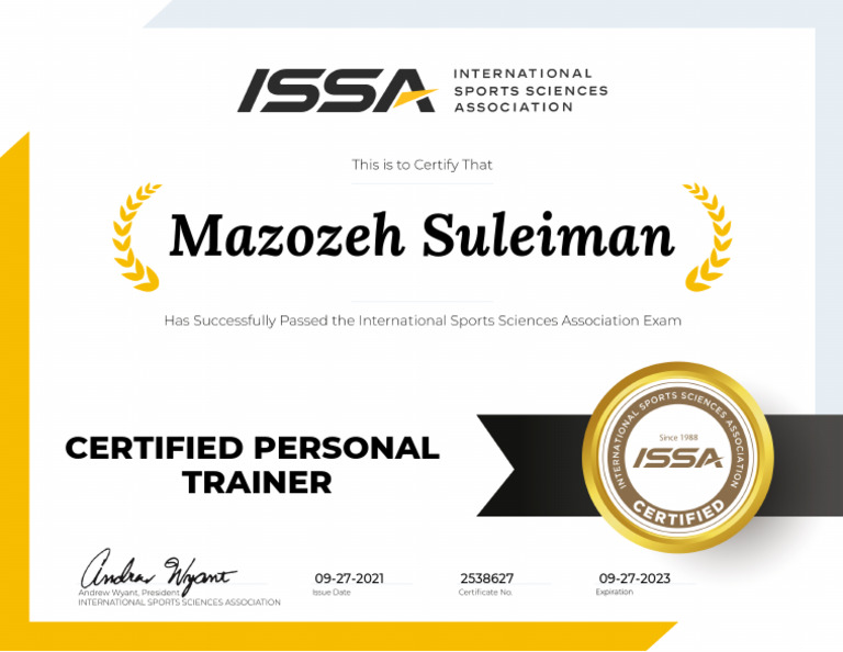 ISSA Certified Personal Trainer Certification | PDF