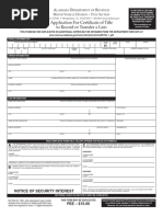South Carolina Department of Motor Vehicles: Title Application | PDF ...