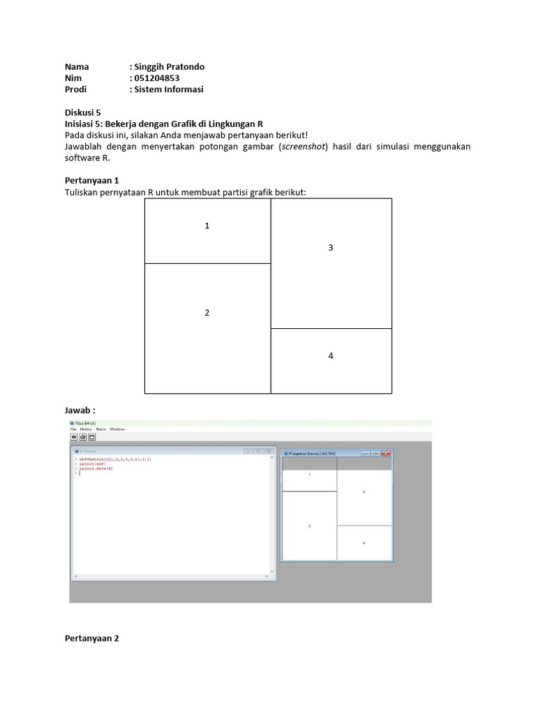 Komputer 1 Diskusi 5 - Singgih Pratondo | PDF | Komputer