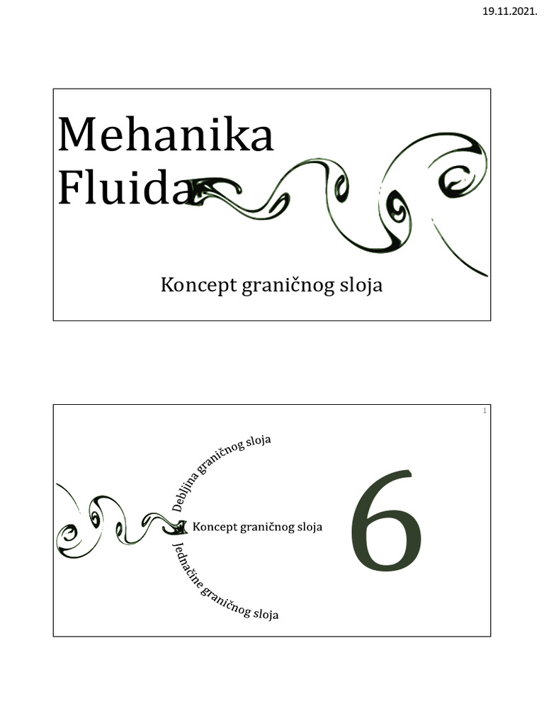 07 MO - Mehanika Fluida. Granicni Sloj | PDF