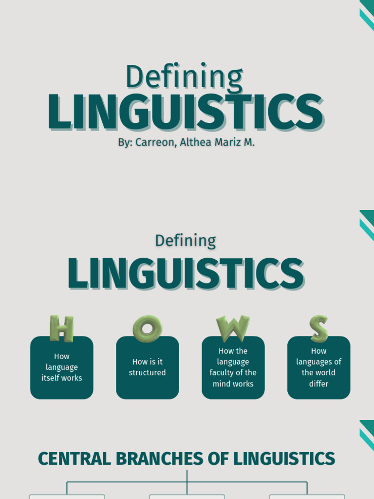 Defining Linguistics | PDF