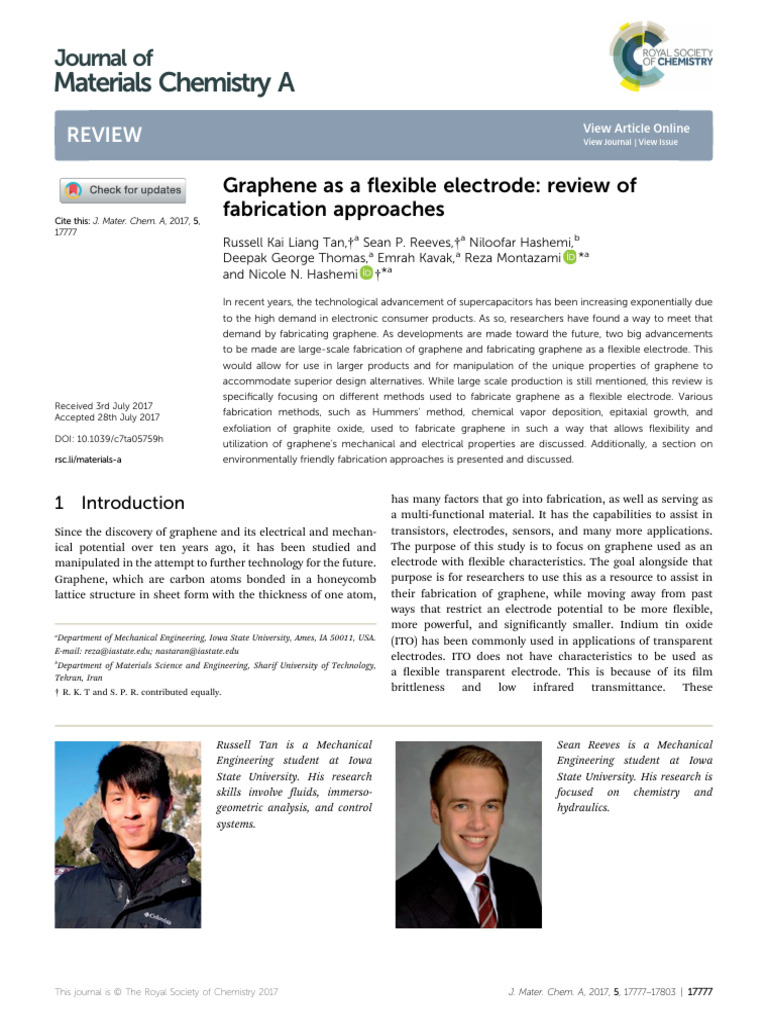 Materials Chemistry A: Journal of | PDF | Graphene | Graphite