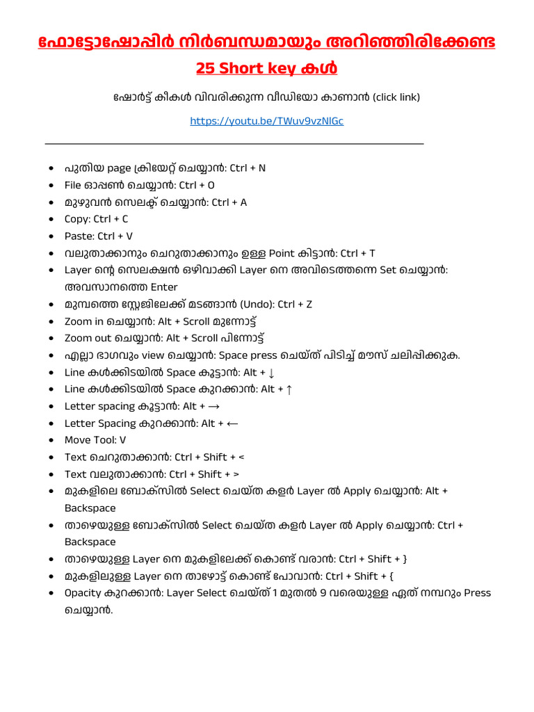 25 Short Keys by Artowz | PDF