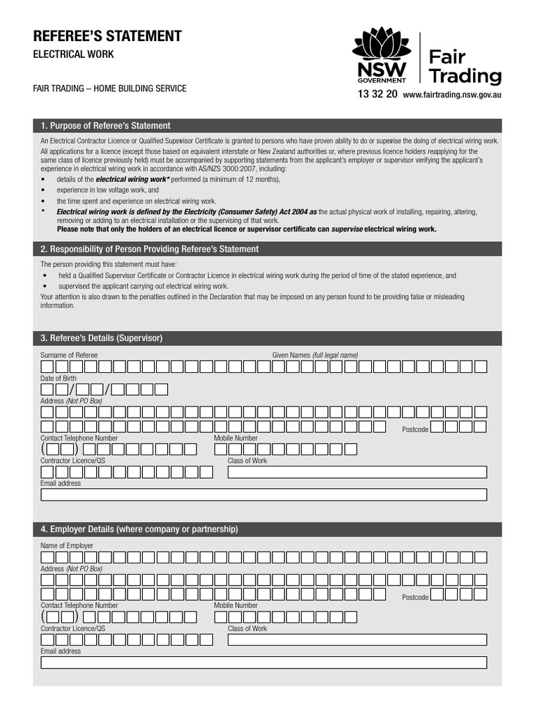 Referee Statement for Electrical Work | PDF | Electrical Wiring ...