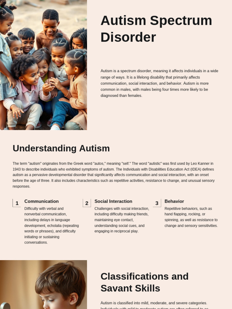 Autism Spectrum Disorder | PDF | Autism Spectrum | Somatosensory System