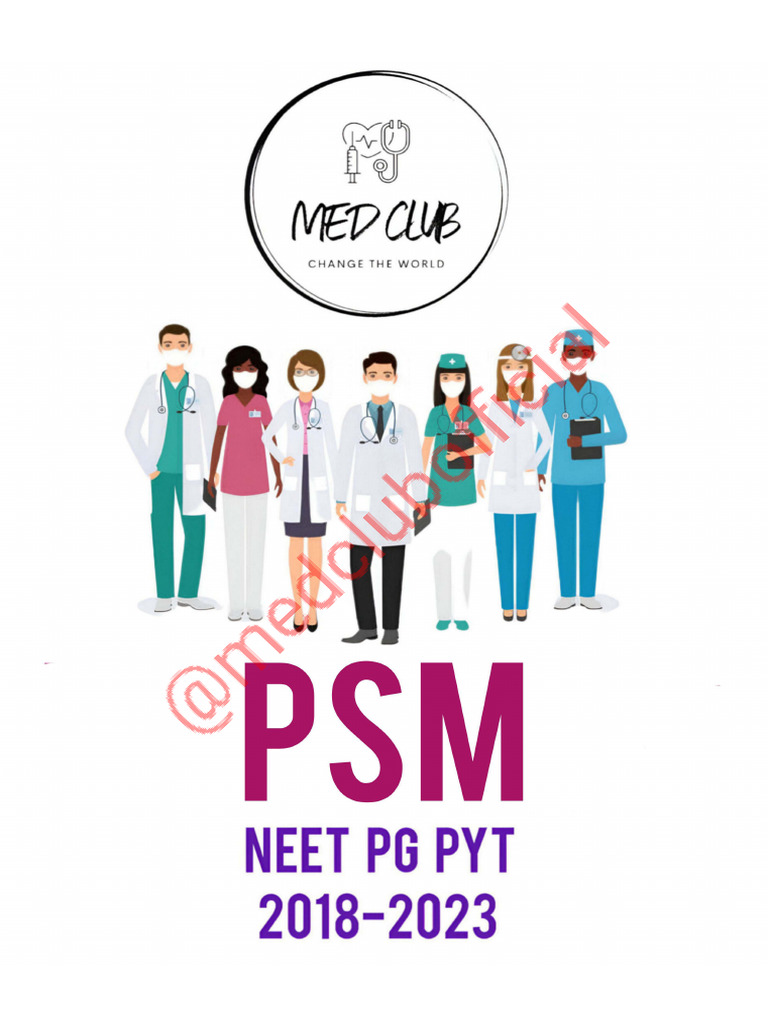 PSM Neet PG Pyt (2018-2023) | PDF