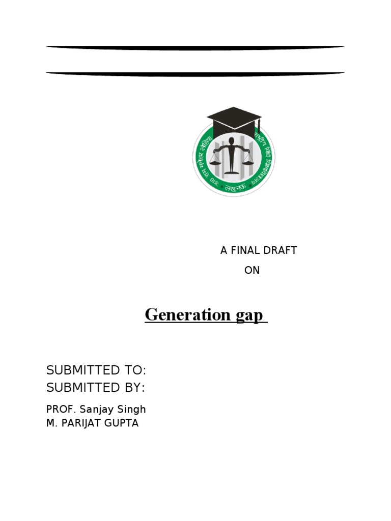 Sociology Project Generation Gap | PDF | Adolescence | Family