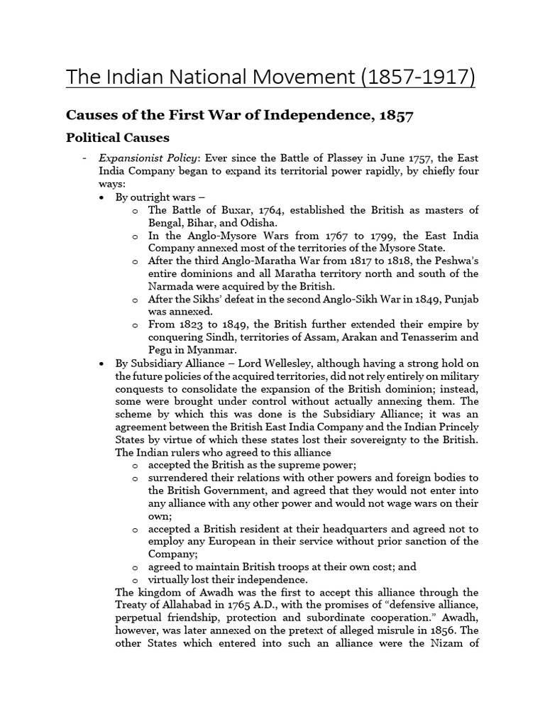 H1 - The Indian National Movement | PDF | Politics | Travel