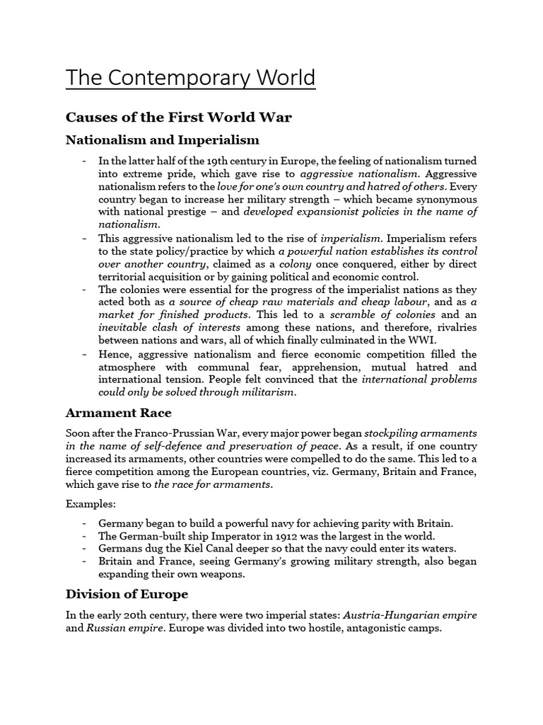 H3 - The Contemporary World | PDF | Austria Hungary | Nazi Germany