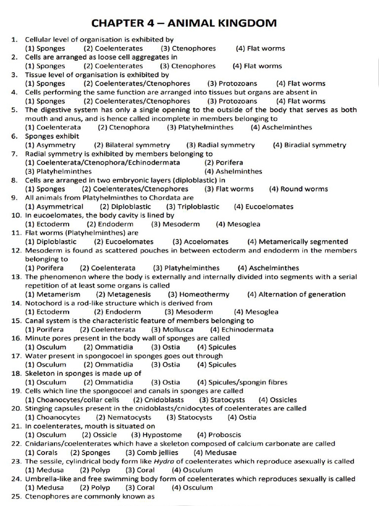 I Pu Bio Chapter 4 Mcqs | PDF | Social Science | Science & Mathematics