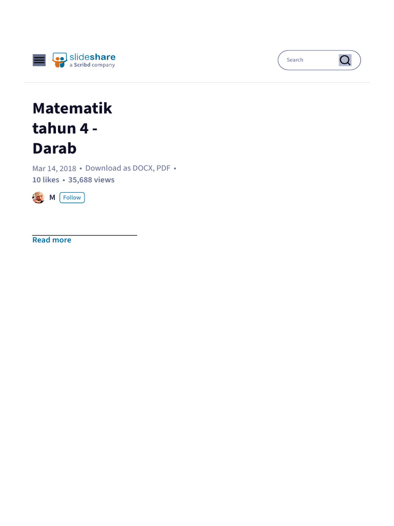 Matematik Tahun 4 - Darab - PDF | PDF | Seni