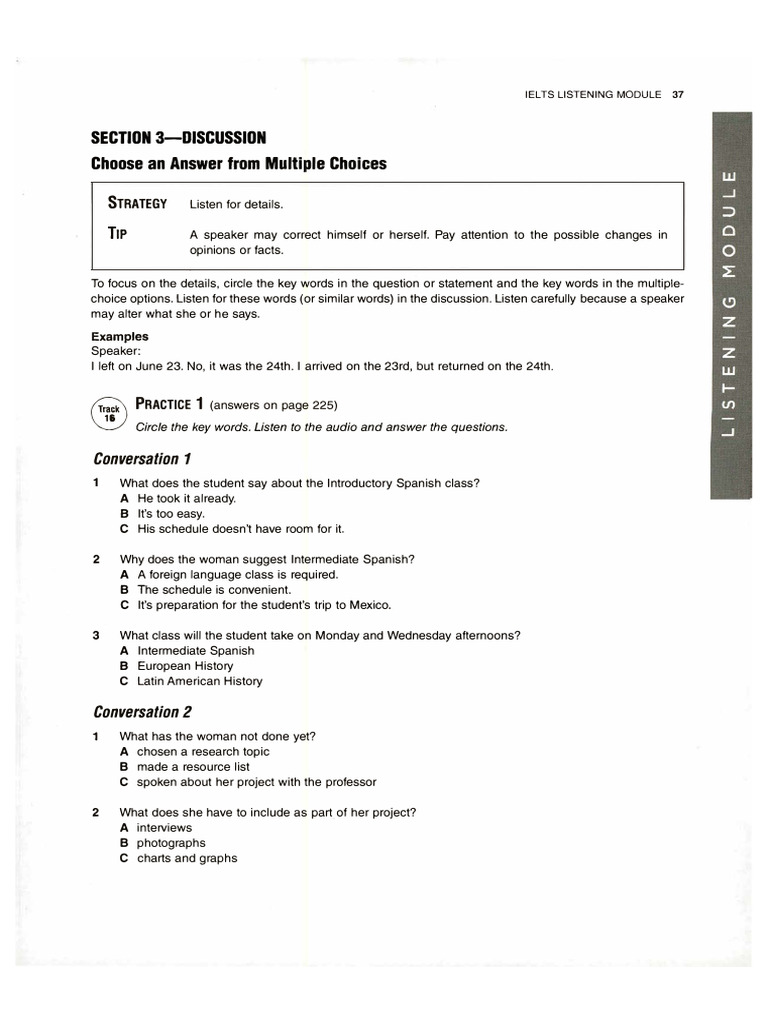 Listening section 3 | PDF