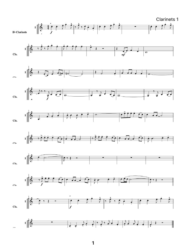 Clarinets 1 | PDF