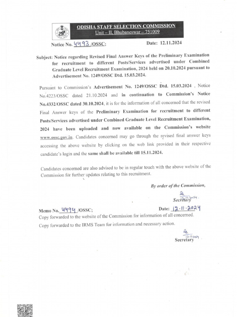 Revised Final Notice Cgl-24 | PDF