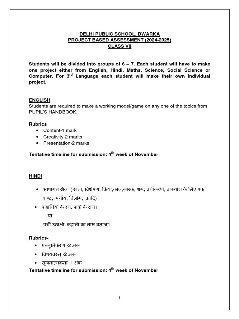 Project Based Assessment | PDF