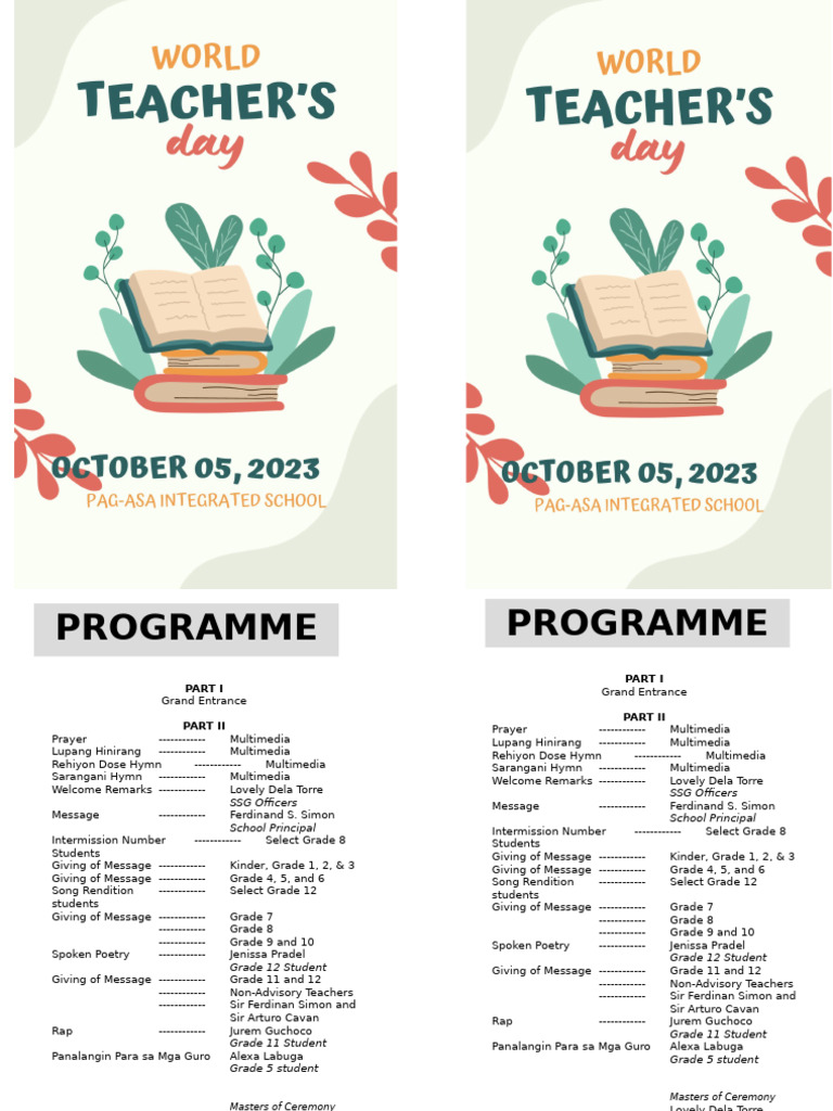 School Event Program Highlights | PDF