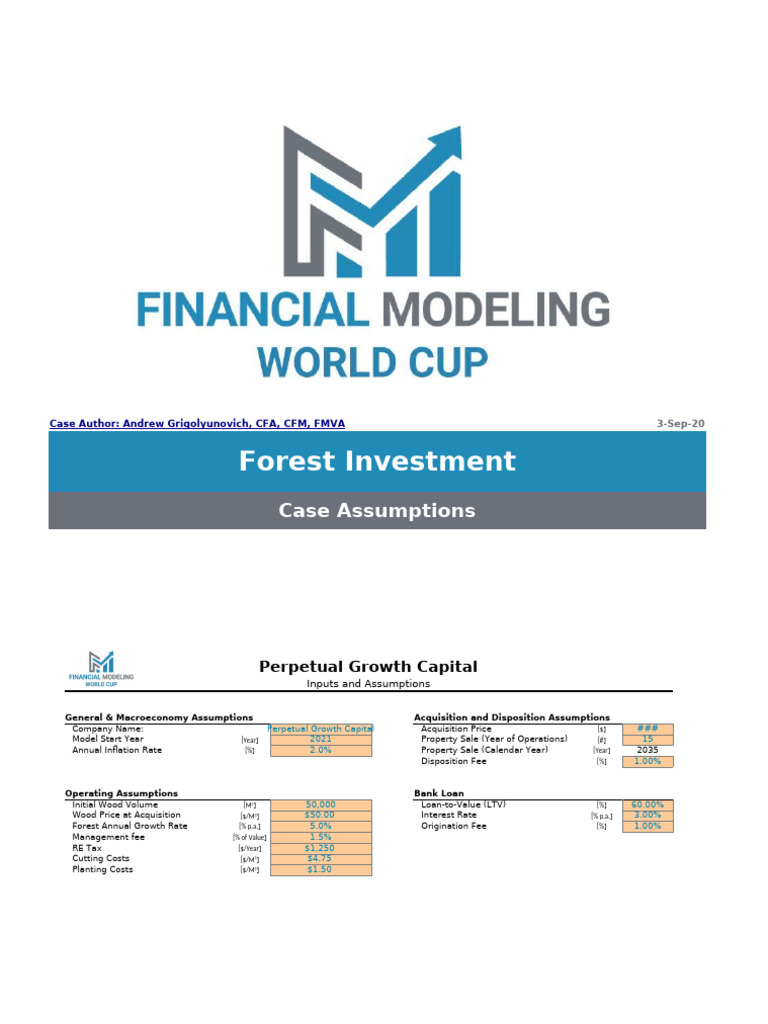 Forest Investment - Case Assumptions | PDF