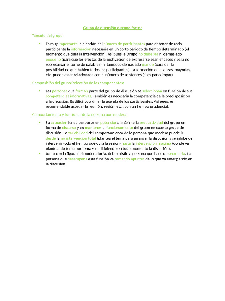 Guía para Grupos de Discusión Efectivos | PDF