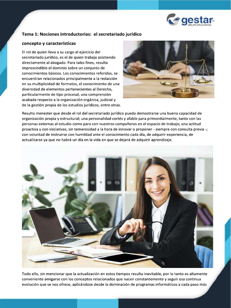 Tema 1 - Asistente Juridico Con Orientacion Civil Comercial y Laboral | PDF