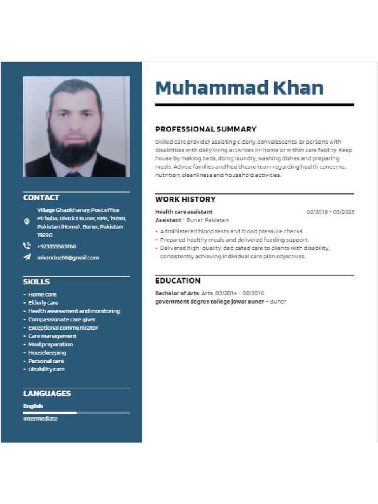 Muhammad Khan CV | PDF