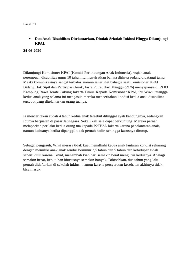 Pasal 31 | PDF