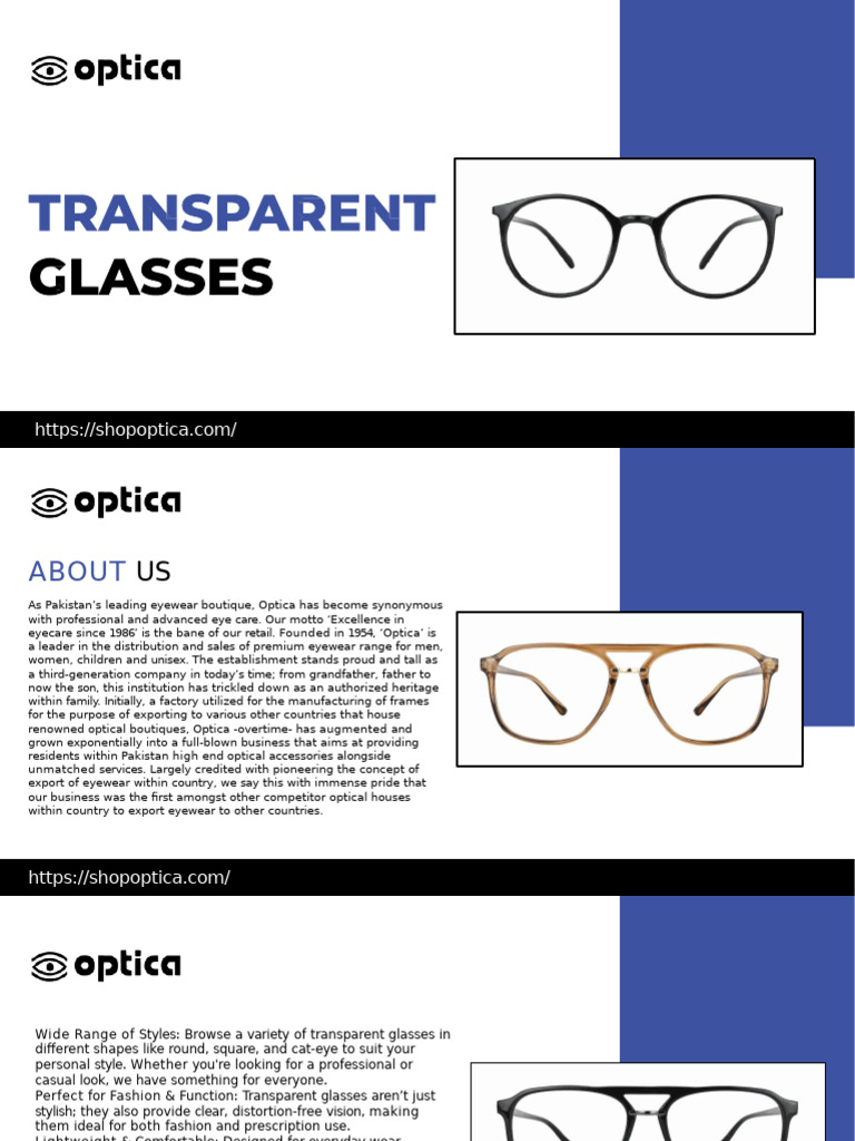 Transparent Glasses | PDF | Glasses | Consumer Goods