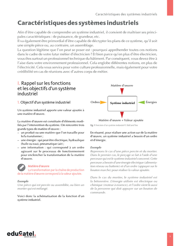 Caractéristiques des systèmes industriels | PDF | Pompe | Courant ...