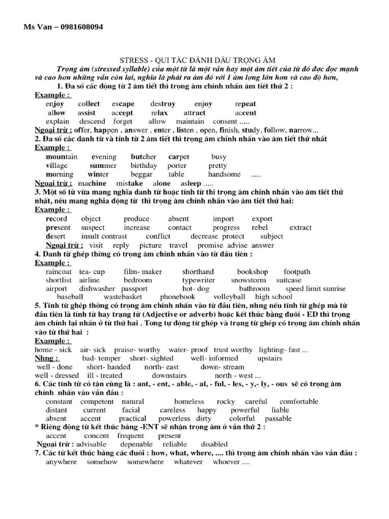 Quy Tac Trong Am | PDF