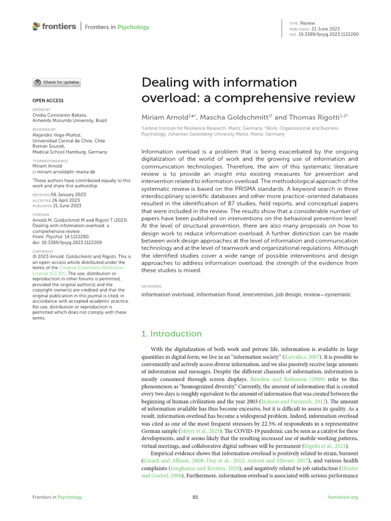 Information Overload | PDF | Information | Usability