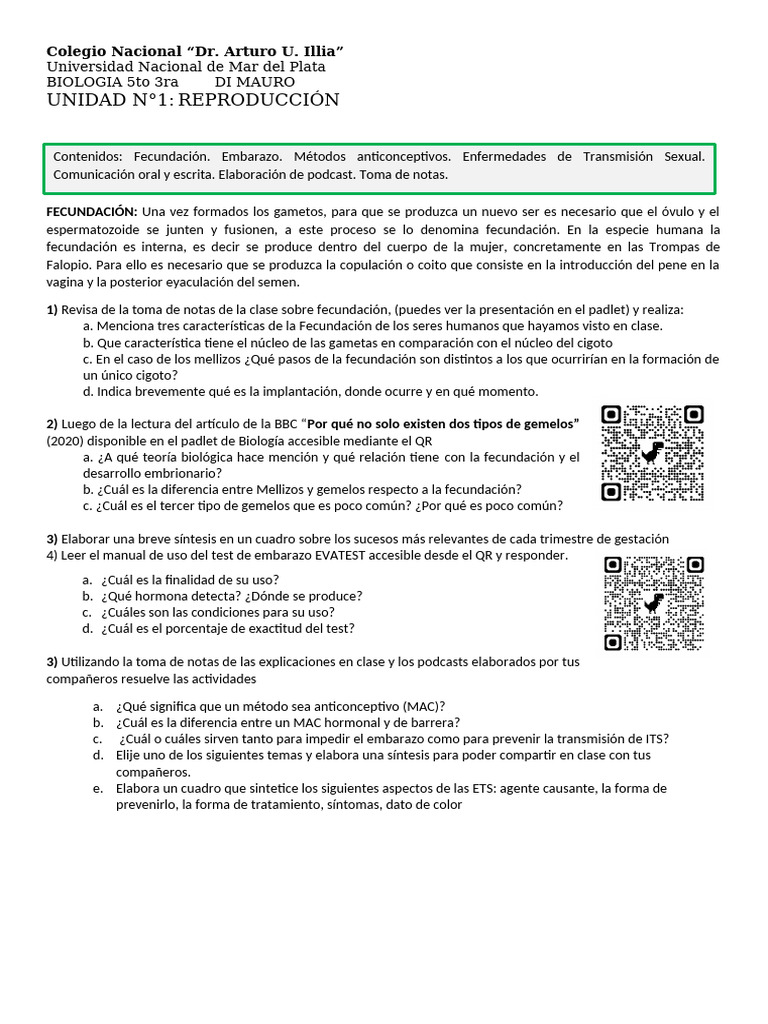 Reproducci N Humana Guia | PDF | Gemelo | Reproducción sexual