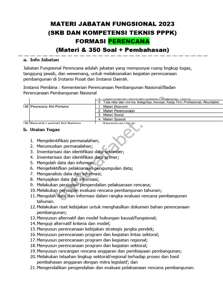 2023 Latihan Soal Perencana | PDF | Bisnis