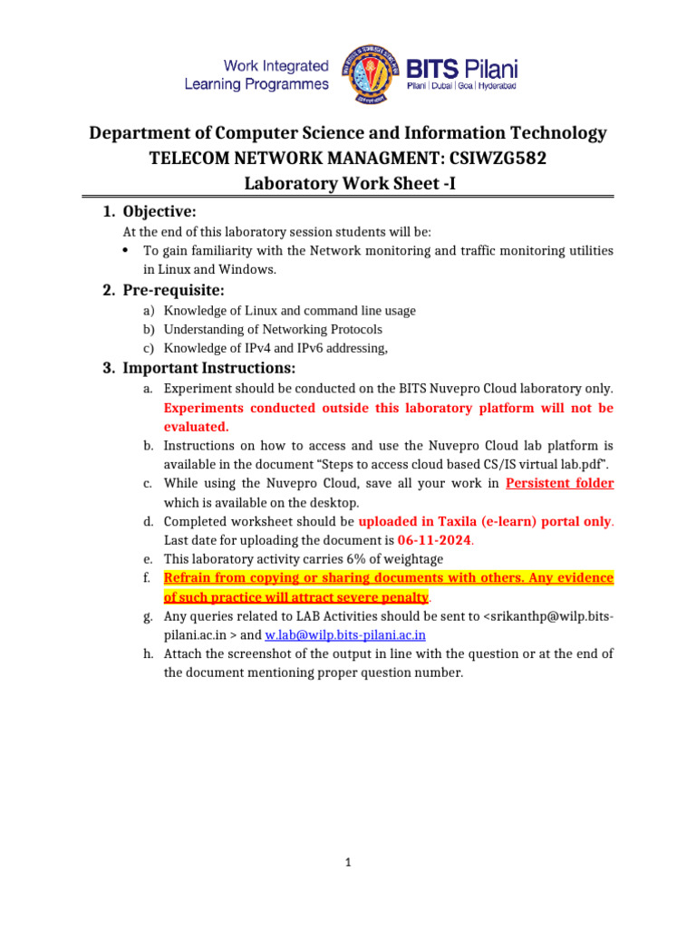 Telecom Network Management Lab Guide | PDF | Internet Standards ...