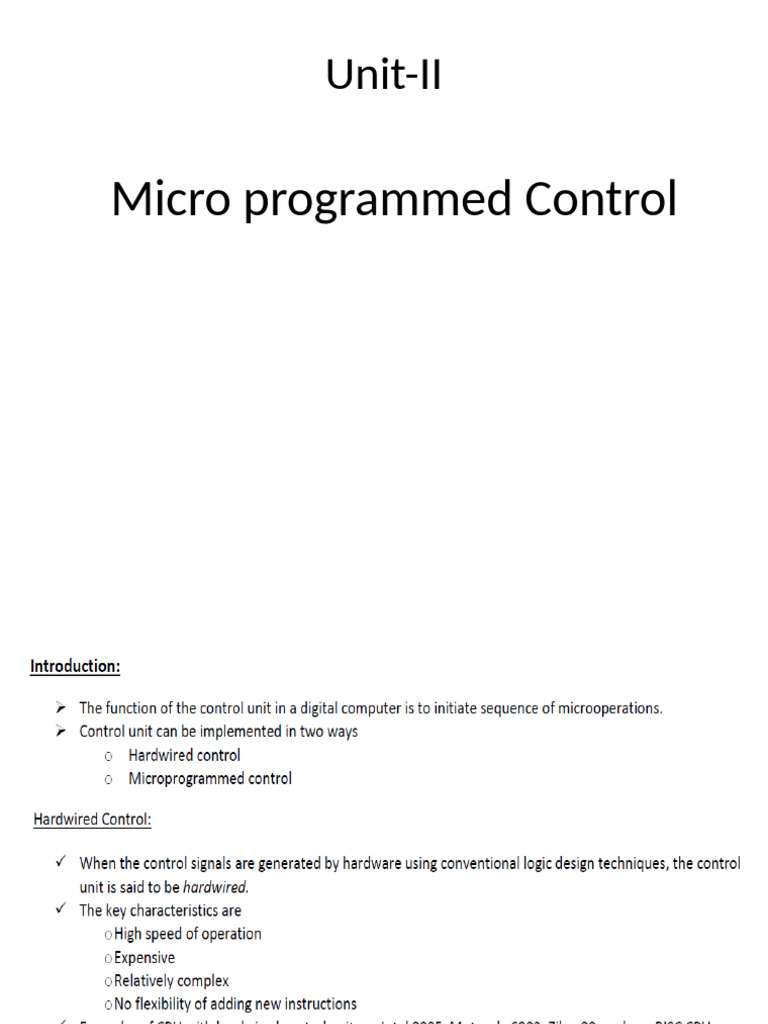 CAO Unit-II | PDF | Central Processing Unit | Computer Science
