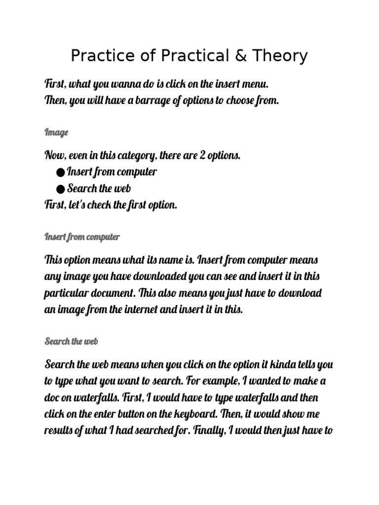 Practice of Practical & Theory | PDF | Career & Growth | Games & Activities