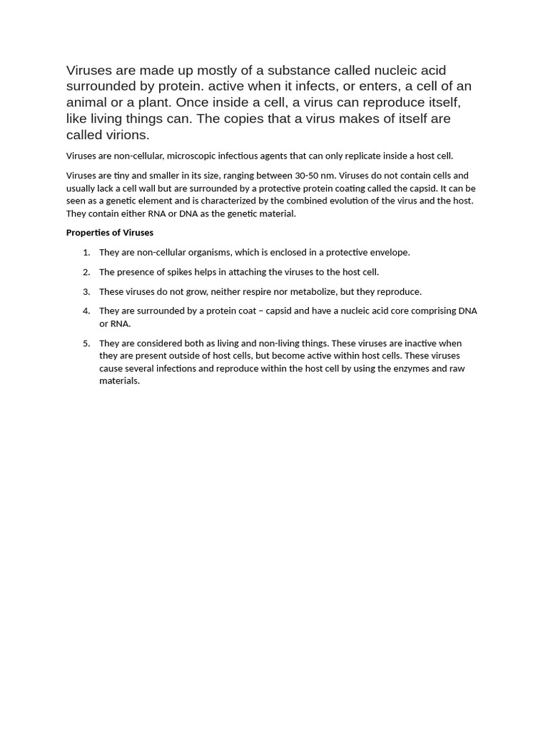 Understanding Virus Structure and Function | PDF