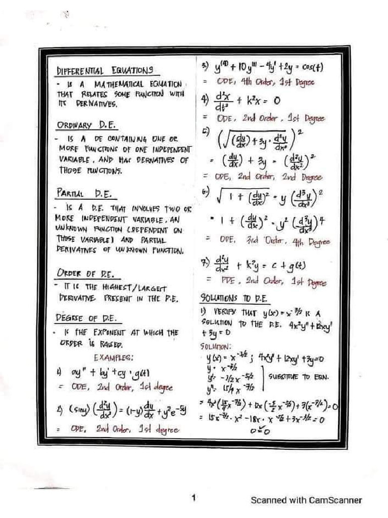 Differential Equations Practice | PDF